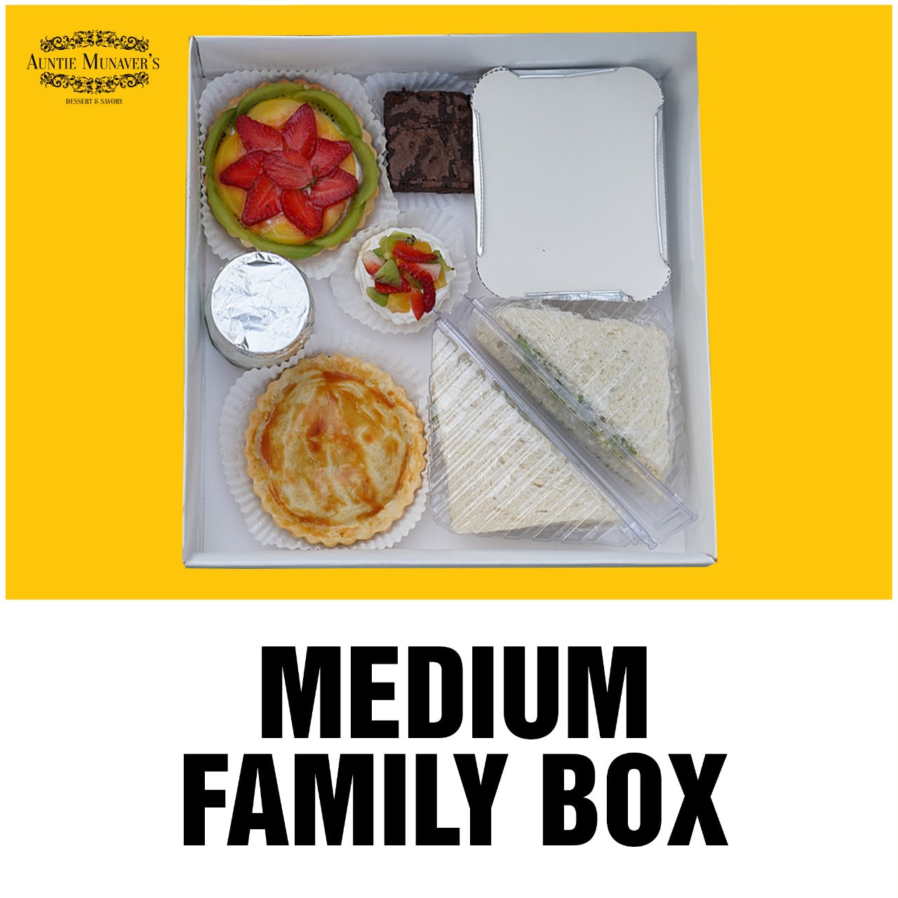 Medium Family Box – Auntie Munaver's Dessert & Savory