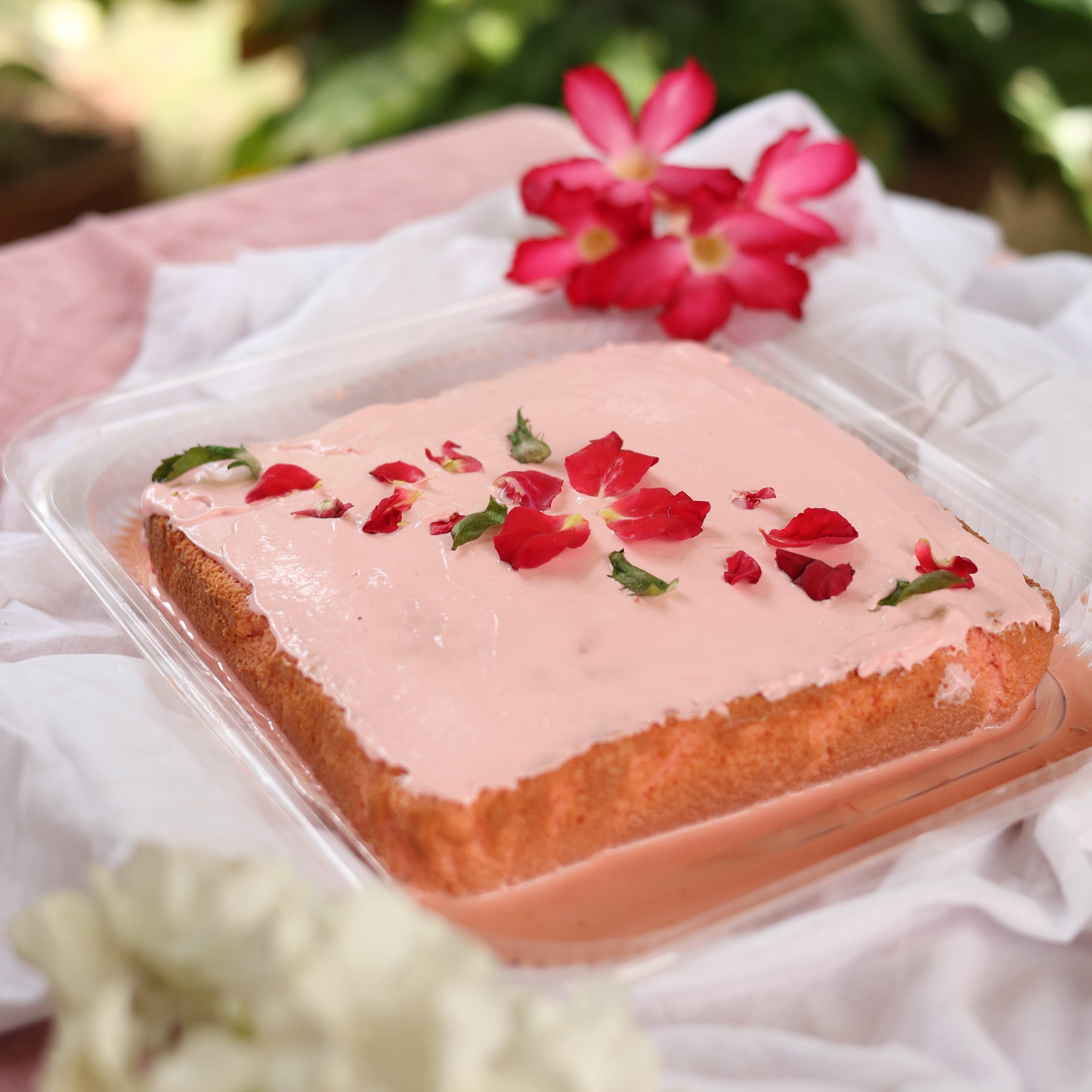 Large Rose Flavoured Three Milk Cake – Auntie Munaver's Dessert & Savory
